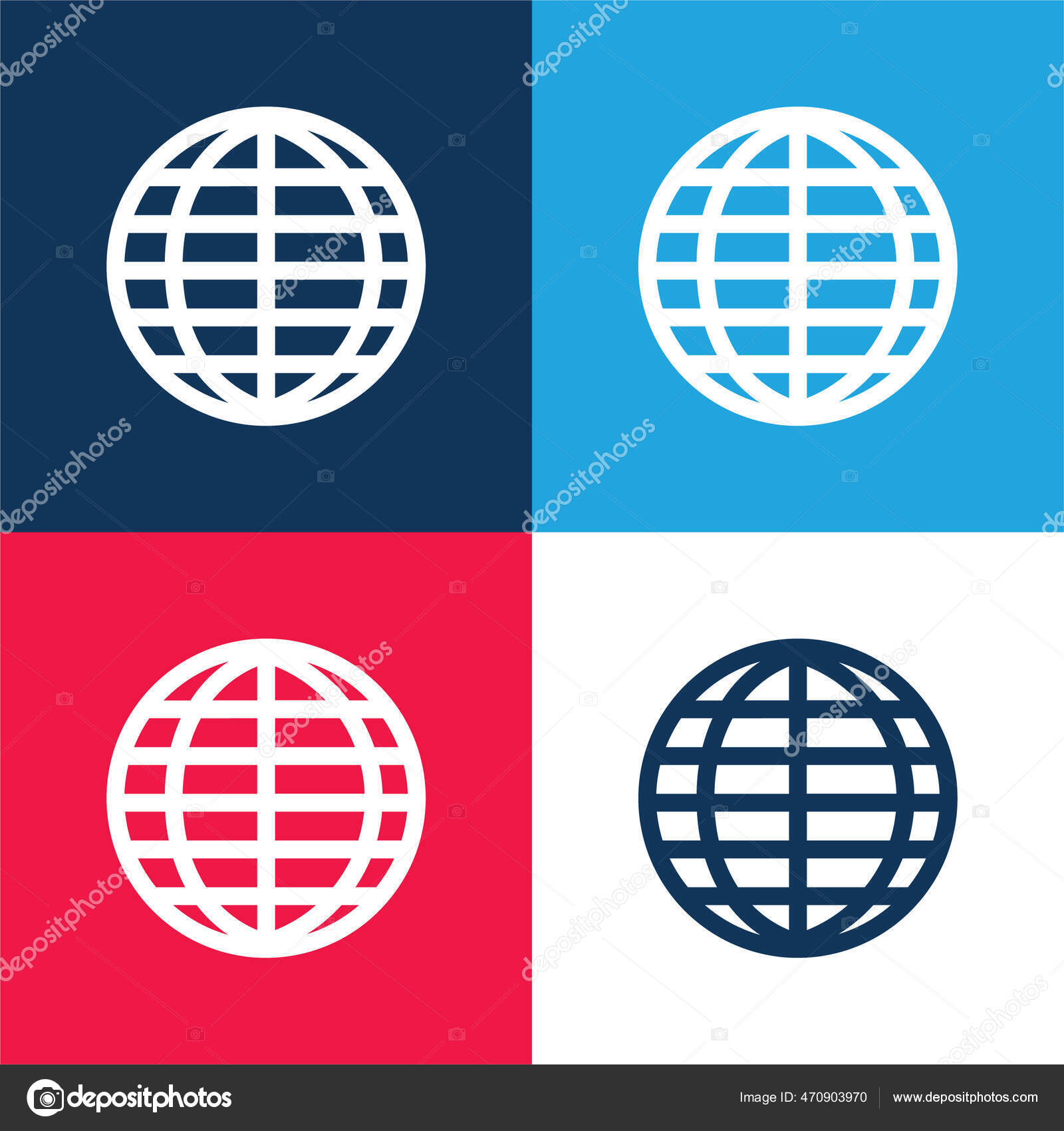 Globe Grid Icon