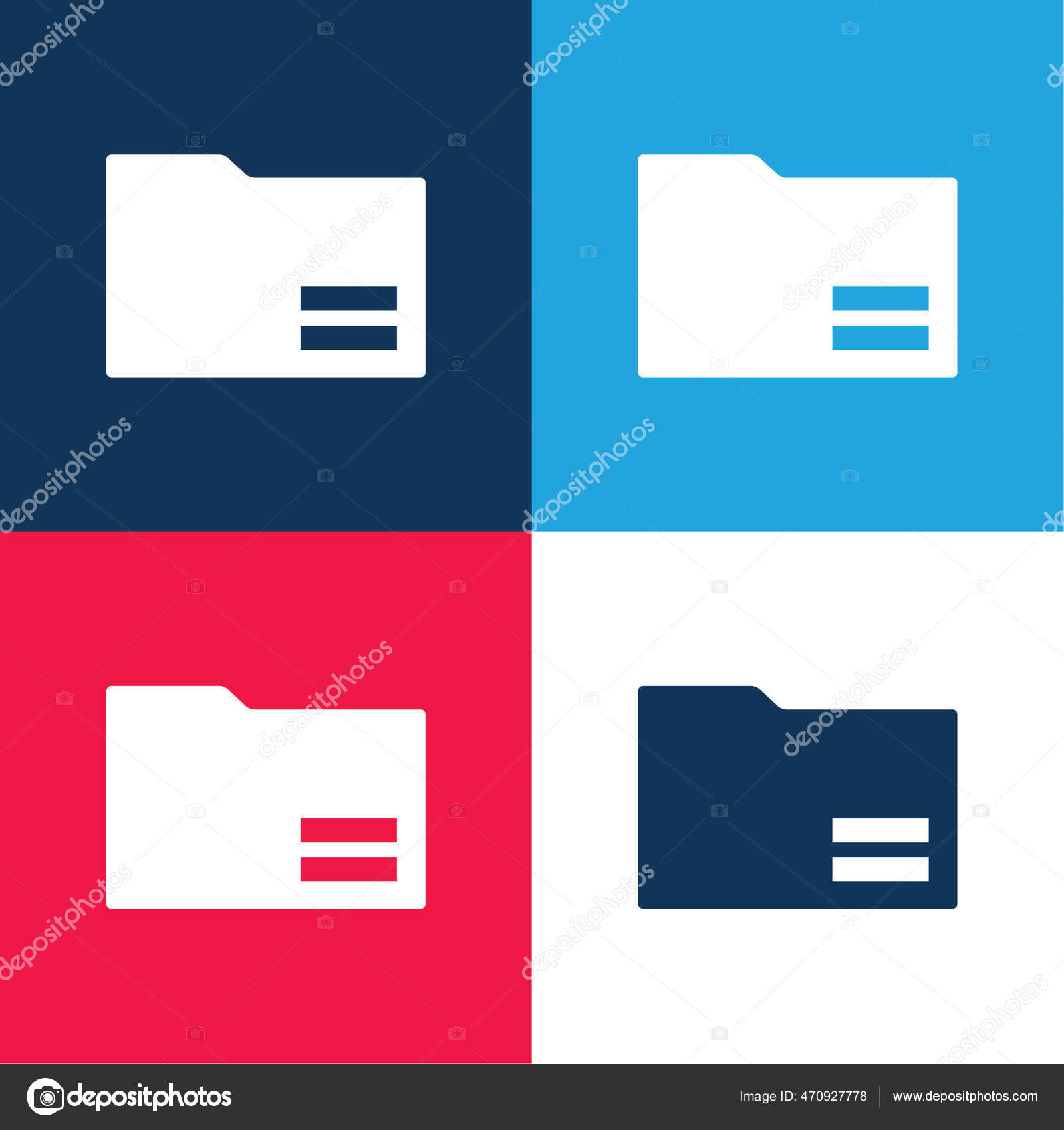 Black Folder Interface Symbol Equal Sign Blue Red Four Color Stock ... Black Folder Interface Symbol Equal Sign Blue Red Four Color Stock ...