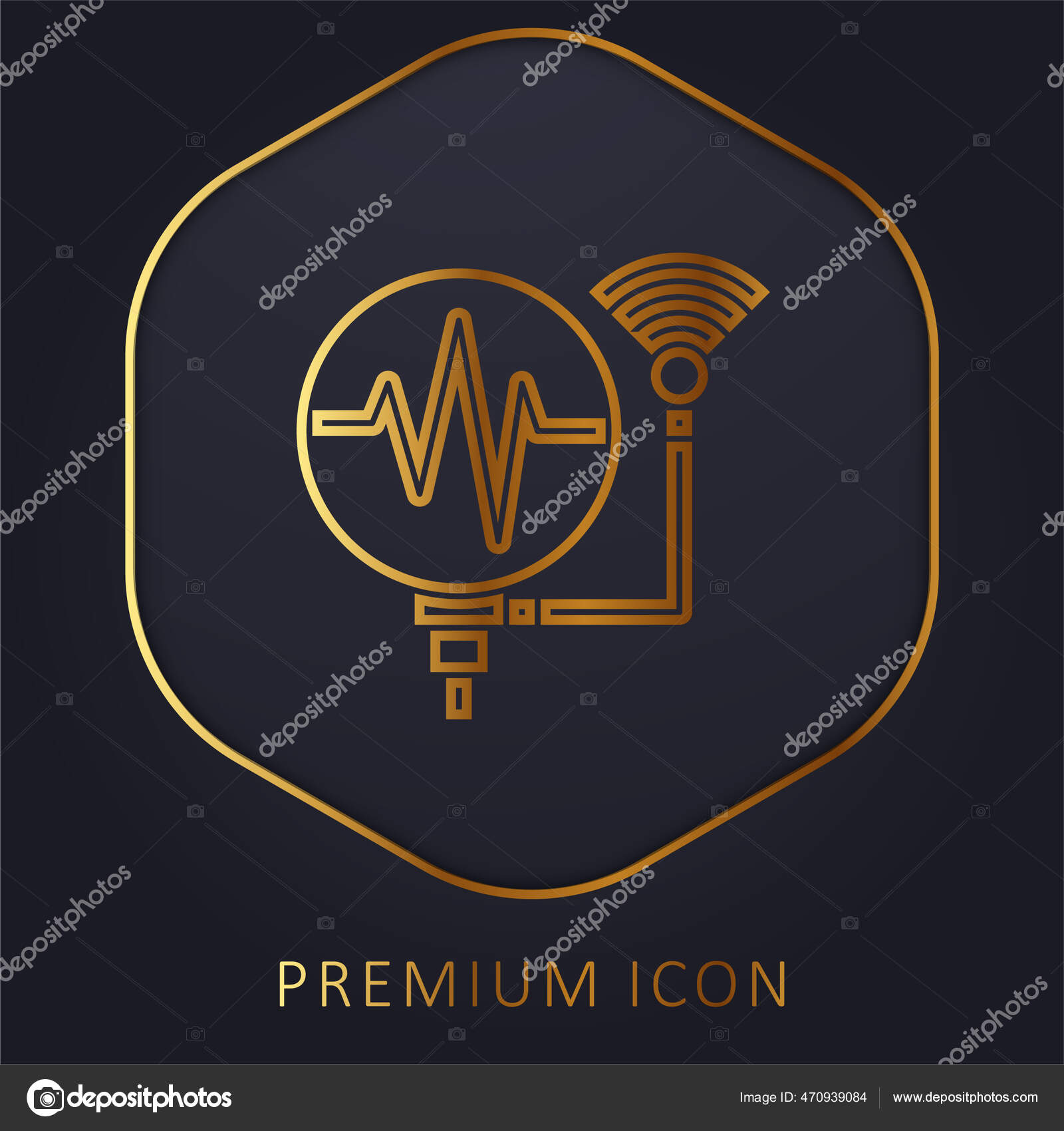 Assistant Golden Line Premium Logo Icon Stock Vector by ©Infolight ...