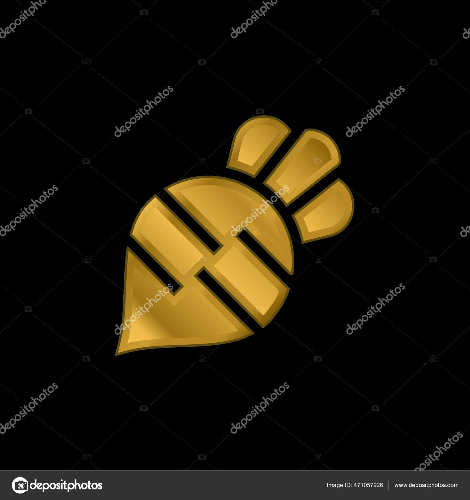Beet Gold Plated Metalic Icon Logo Vector Stock Vector by ©Infolight ...