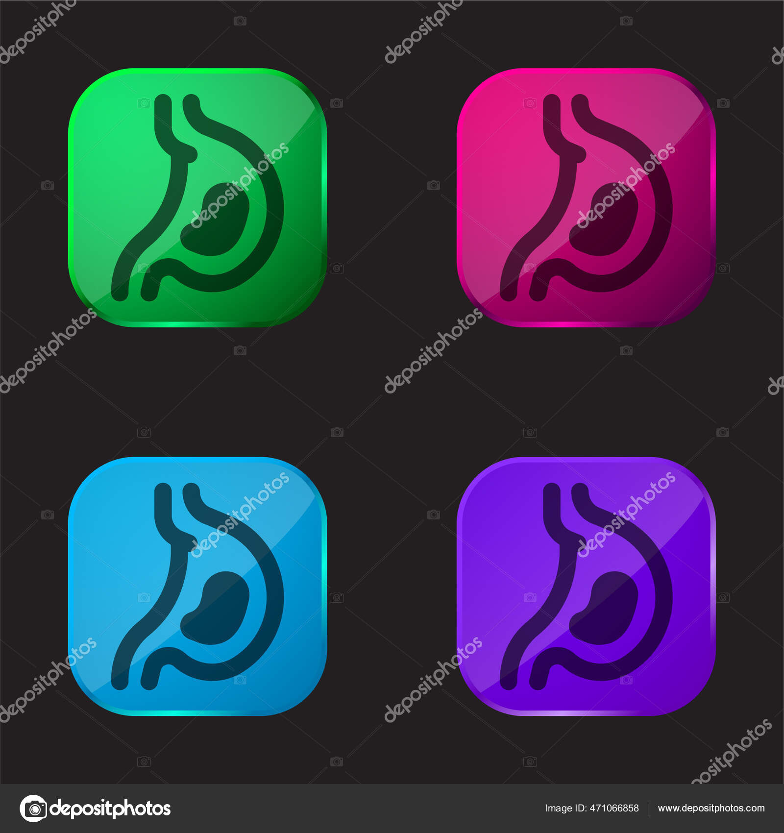 Acid Four Color Glass Button Icon Stock Vector Image by ©Infolight ...
