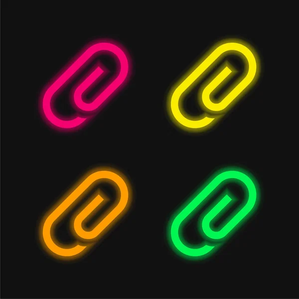 Accesorio Diagonal Interfaz Símbolo de Paperclip cuatro colores ...