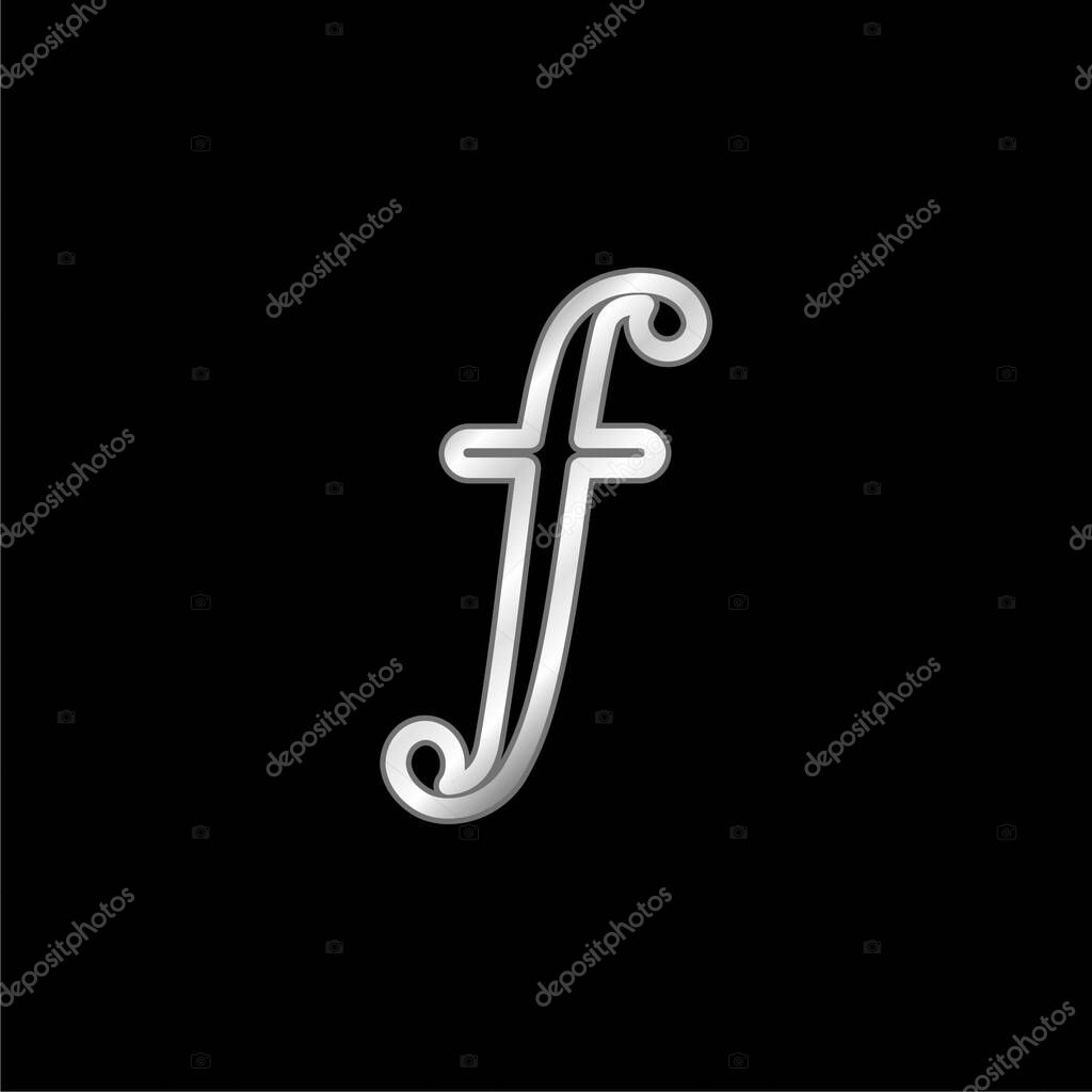 Aruba Guilder Moneda Símbolo plateado icono metálico 2024