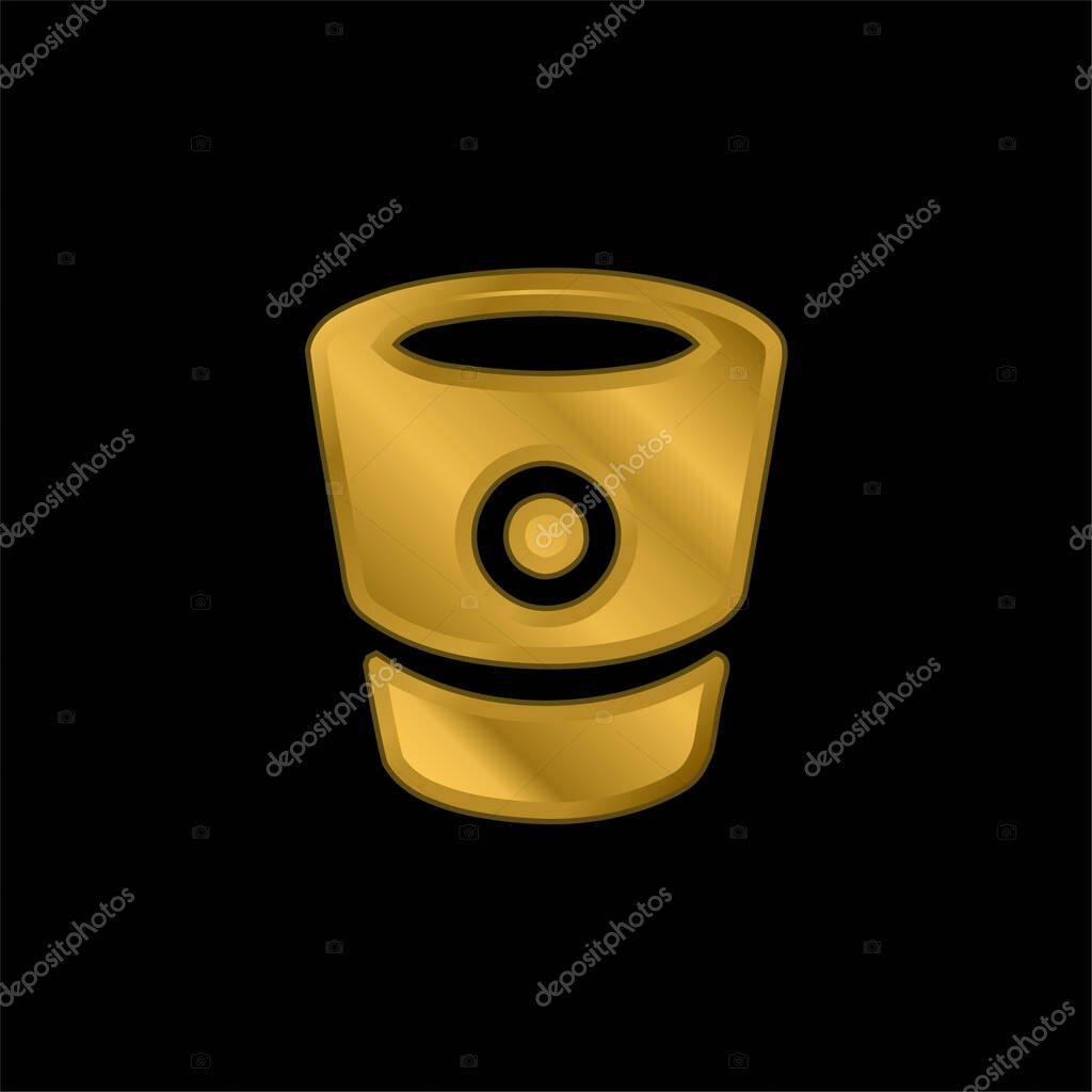 Bitbucket Logo chapado en oro icono metálico o logo vector 2024