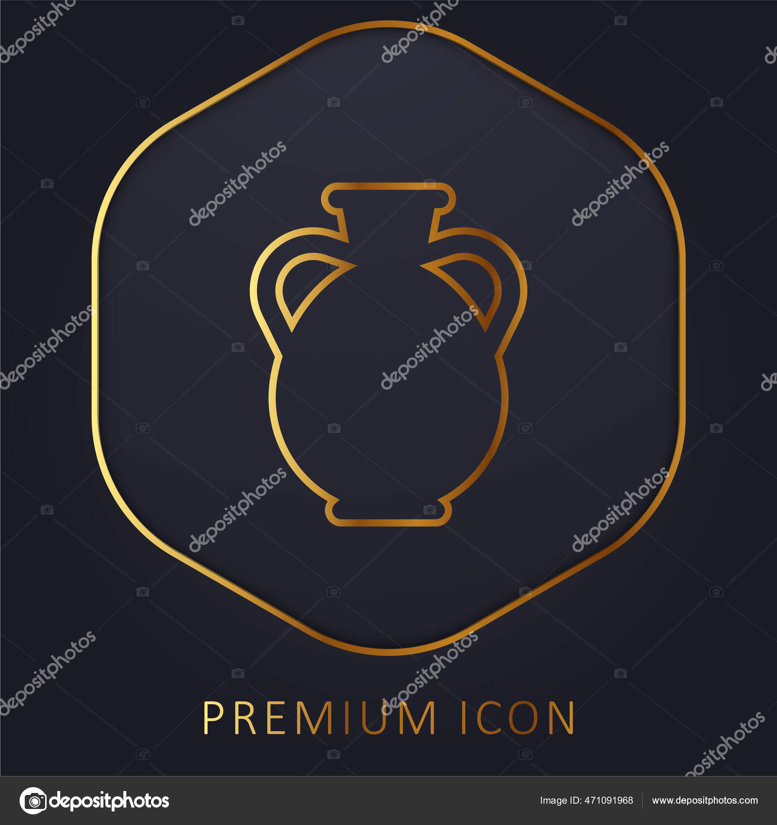 Amphora Golden Line Premium Logo Icon Stock Vector Image by ©Infolight ...