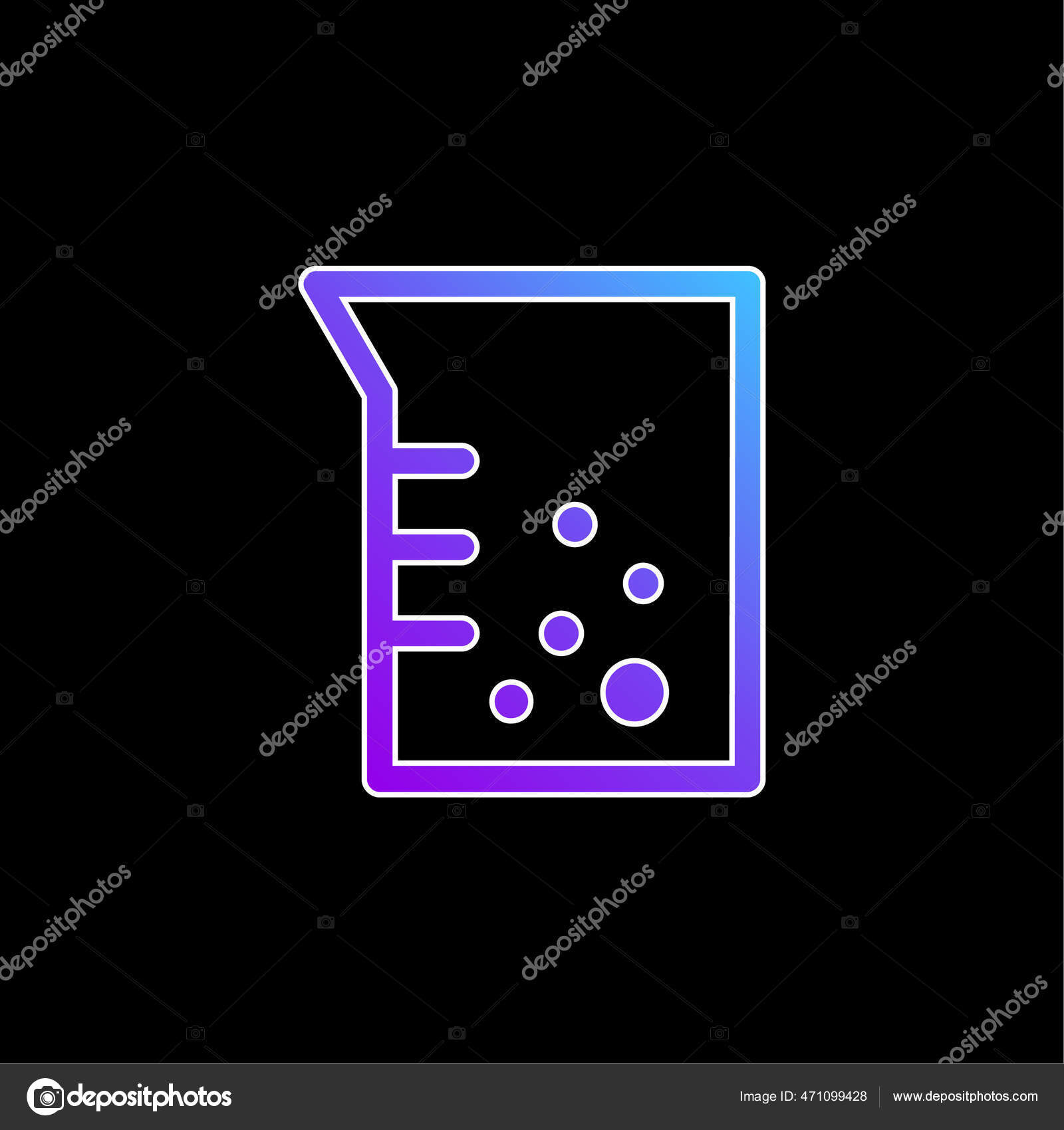 Beaker Symbol Blue Gradient Vector Icon Stock Vector Image by ...