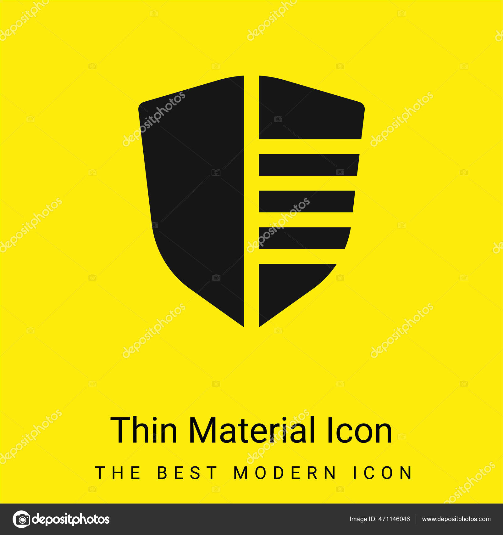 Badge Minimal Bright Yellow Material Icon Stock Vector by ©Infolight ...