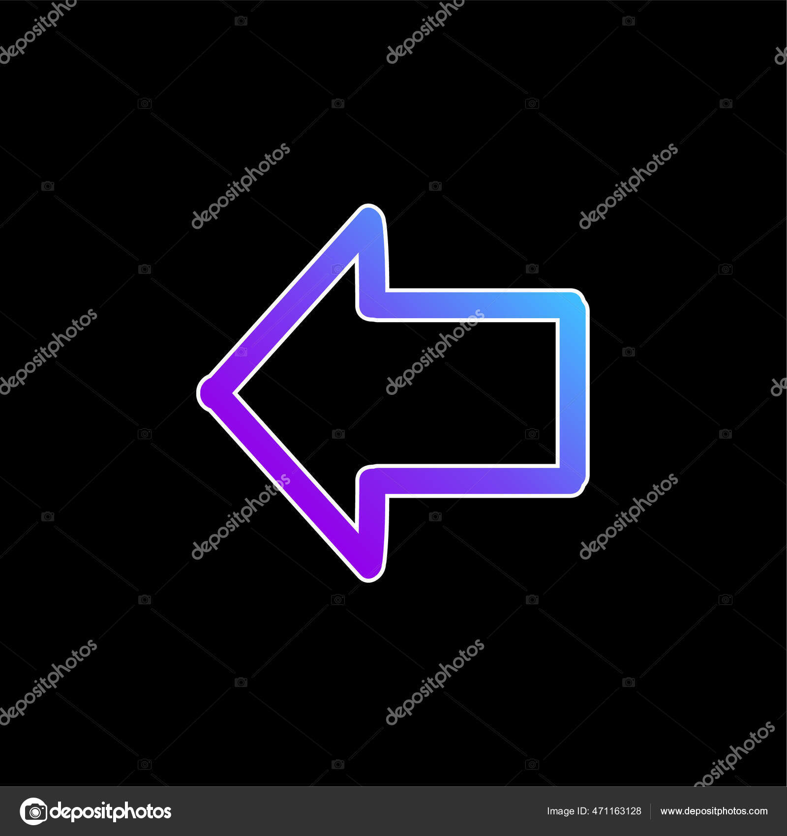 Blue Arrow Pointing Left