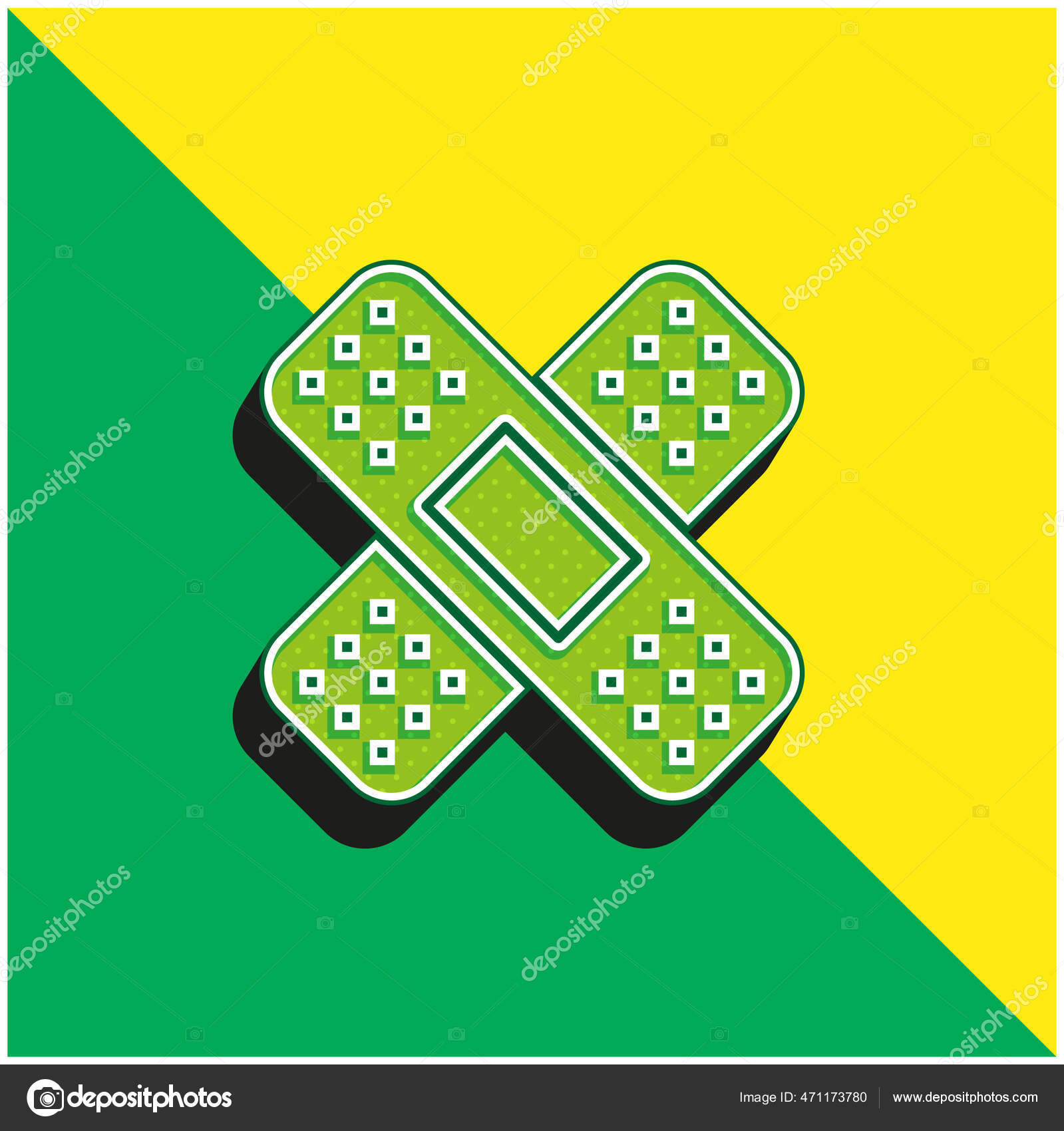 Band Aid Green Yellow Modern Vector Icon Logo Stock Vector by ... Band Aid Green Yellow Modern Vector Icon Logo Stock Vector by ...