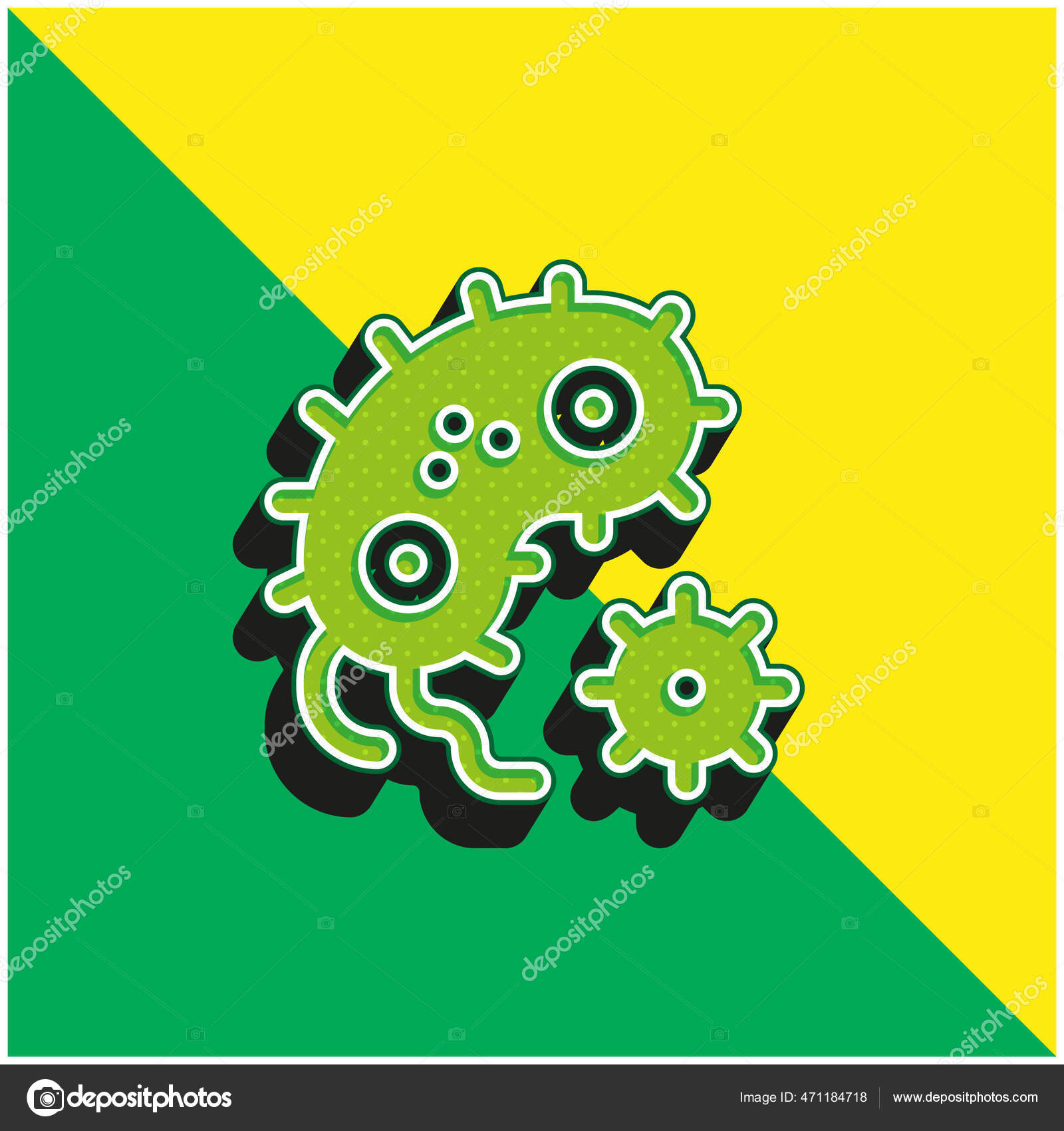 Bacteria Green Yellow Modern Vector Icon Logo Stock Vector by ... Bacteria Green Yellow Modern Vector Icon Logo Stock Vector by ...
