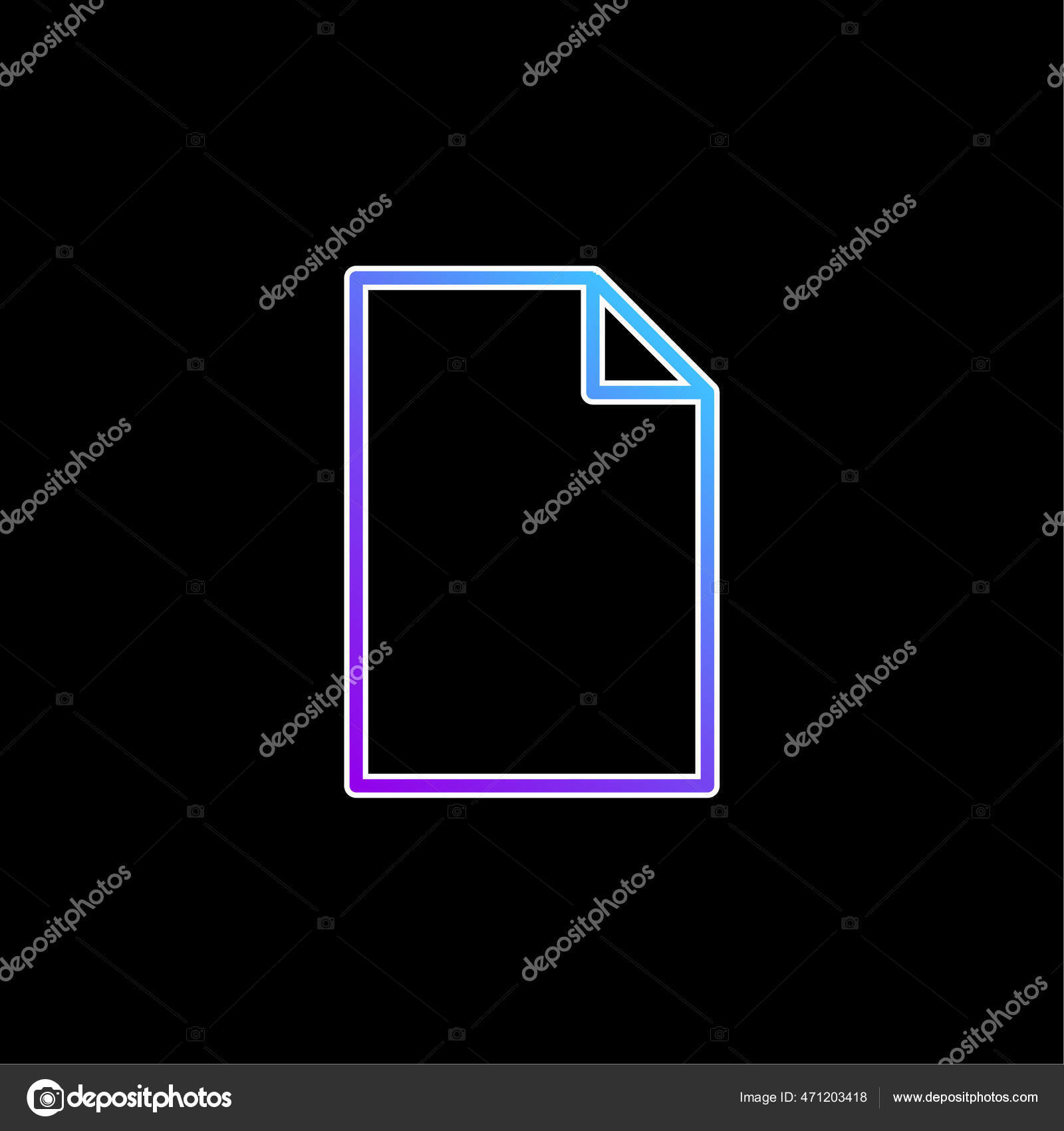 Blank Paper Blue Gradient Vector Icon Stock Vector by ©Infolight 471203418
