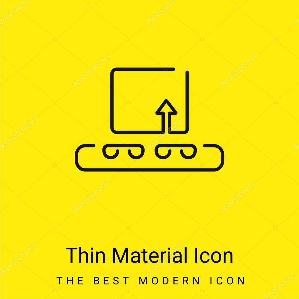 Box On Band Logística del transportador Esquema mínimo de material ...