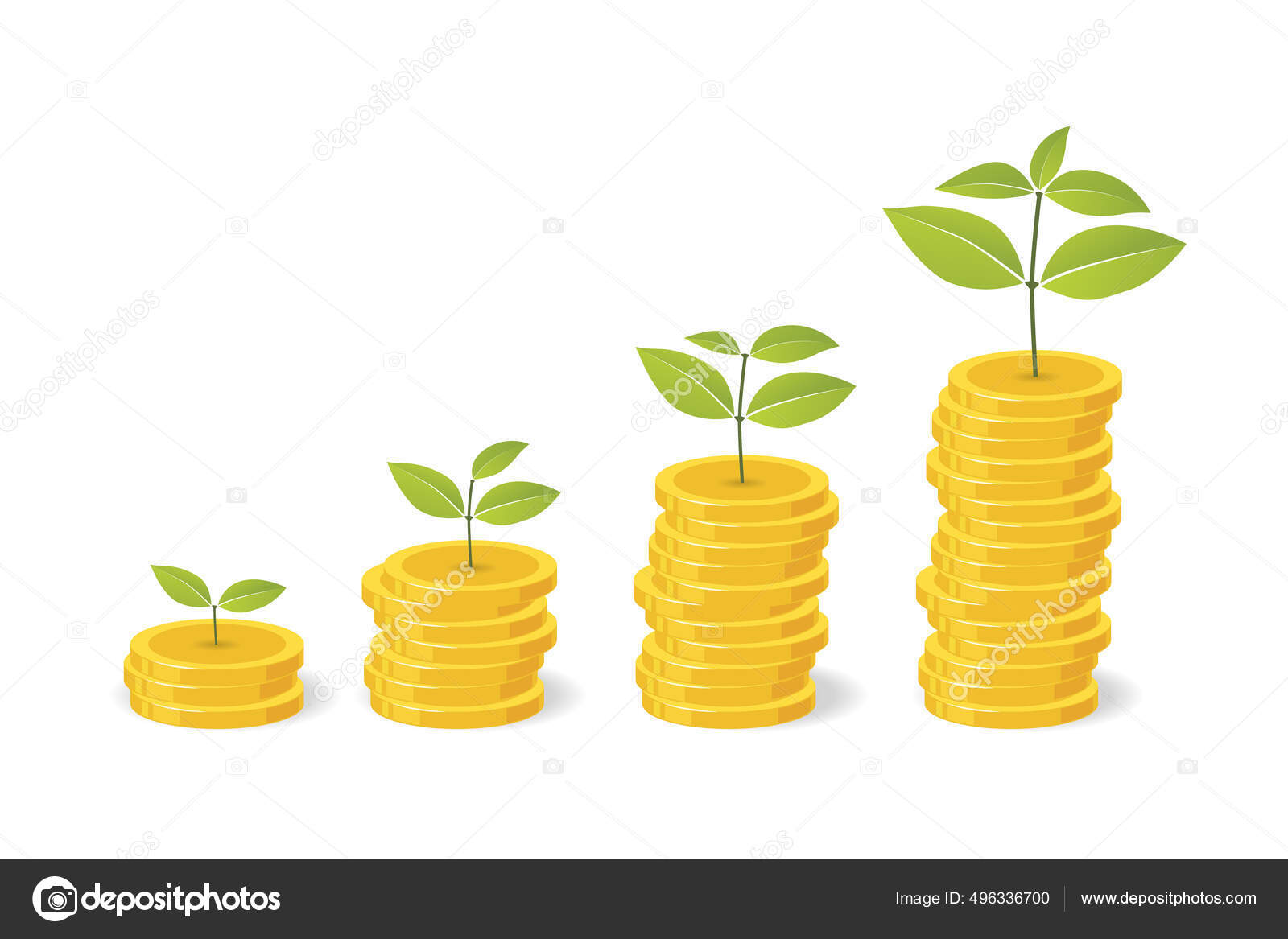 Investing Growing Money Vector Stock Vector by ©nishad_ 496336700