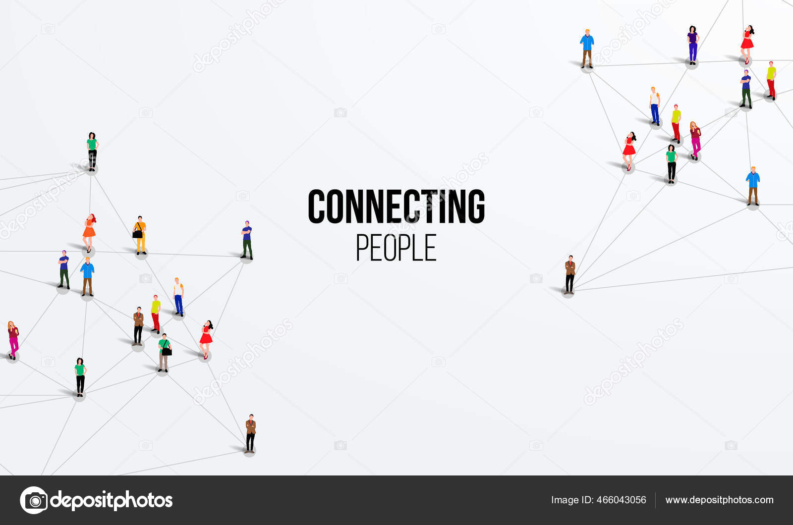 Conectando Personas Concepto Red Social Fondo Brillante Ilustración ...