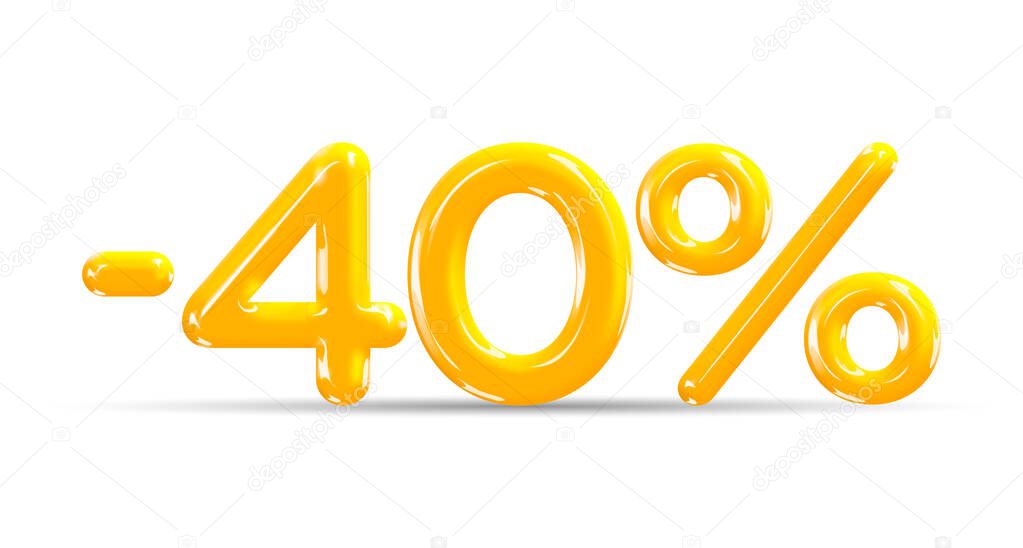 40% de descuento. Descuento de composición creativa de globos dorados o ...