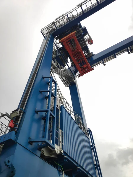 Container unloading gantry crane Stock Photos, Royalty Free Container ...