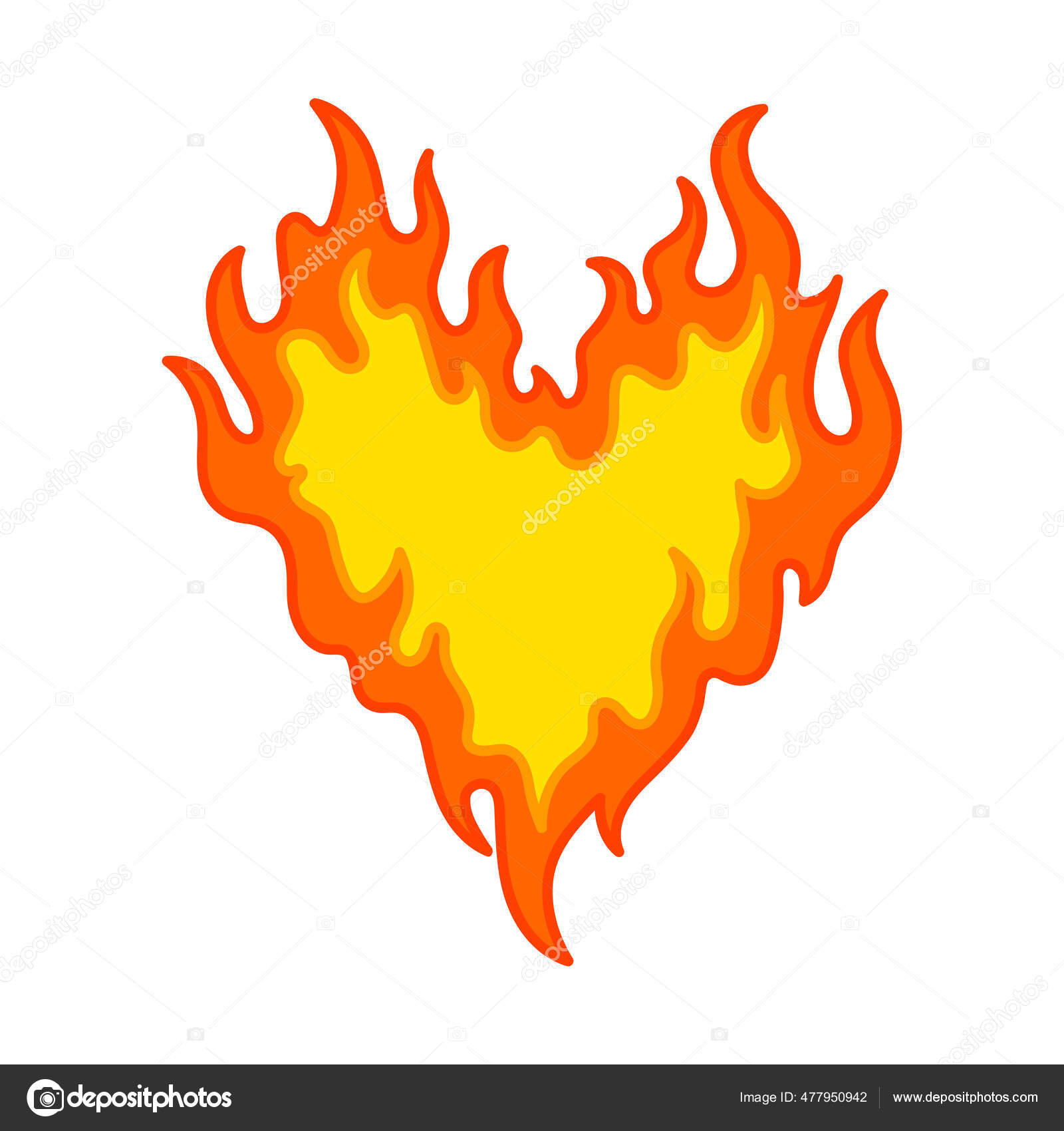 Colorful Fire Hearts Backgrounds