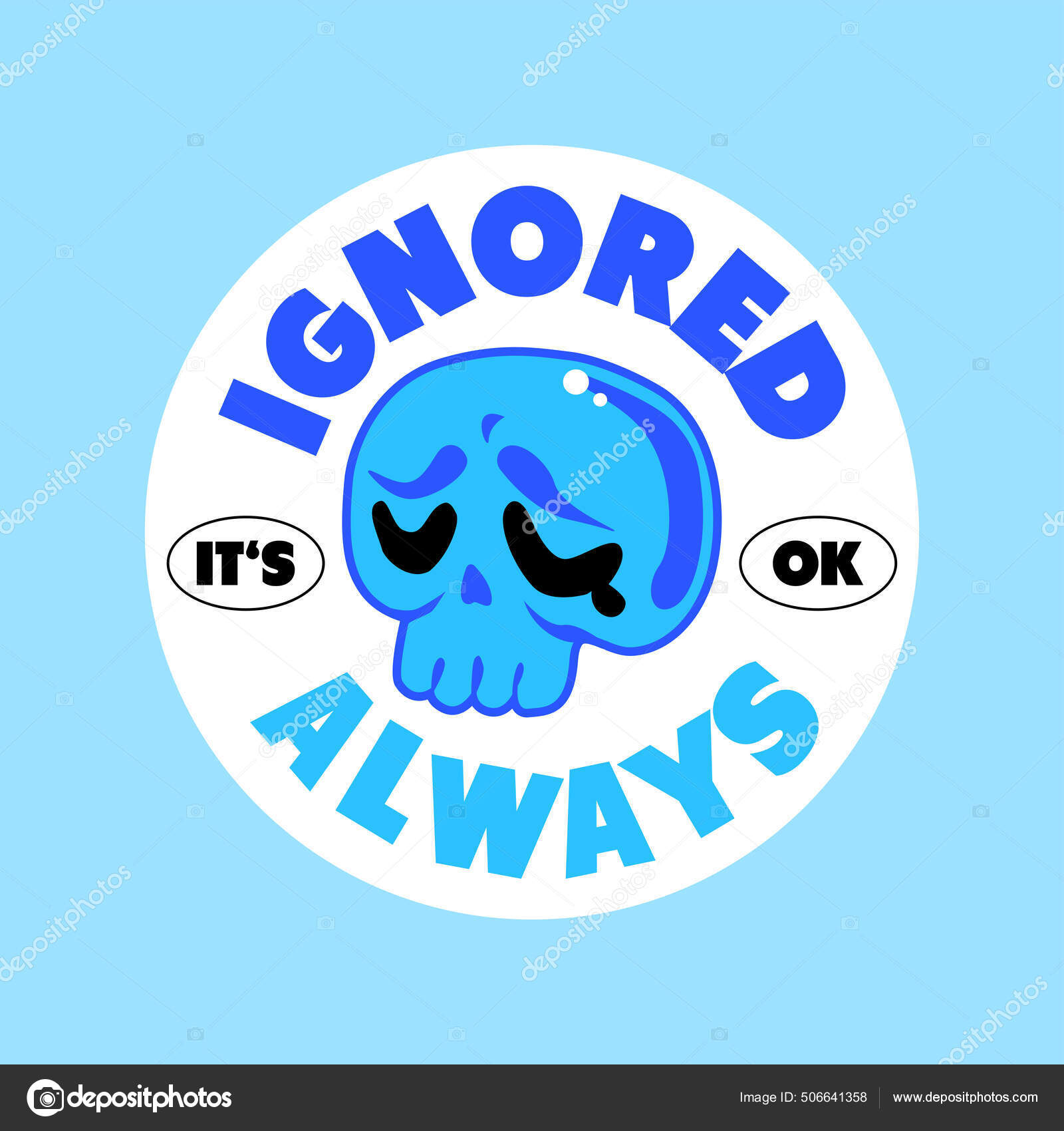 Sad Skull Character Vector Stock Vector Image by ©Ahmadyusup #506641358