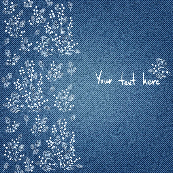 Denim Invitation card with ornament Stock Vector Image by ...