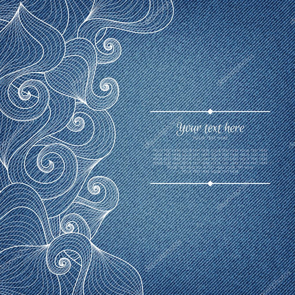 Denim background with abstract pattern Stock Vector by ©AlionaManakova ...