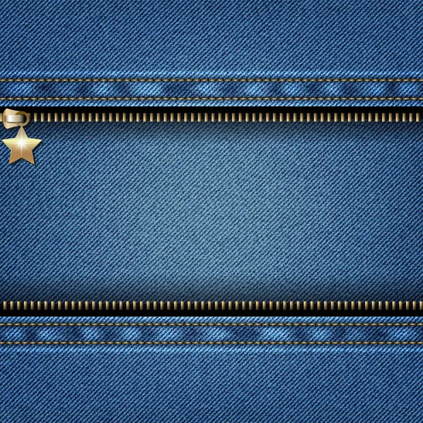 Denim background with closed zipper — Stock Vector © AlionaManakova ...