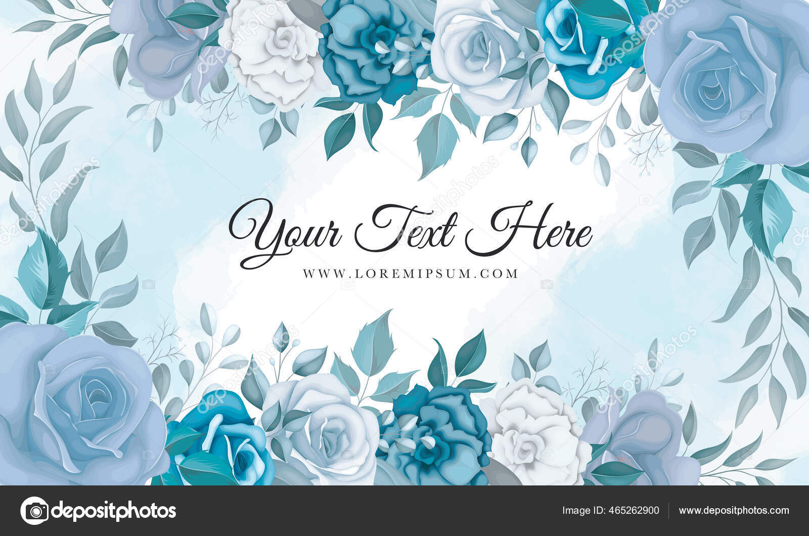 Hermoso Fondo Flor Azul Vector de stock #465262900 de ©darrenstudio