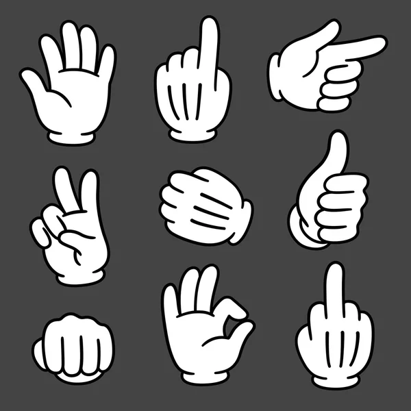 Cartoon hands set — Stock Vector © Sudowoodo #109649708
