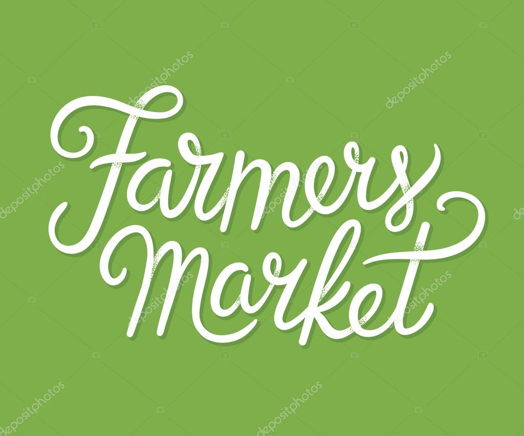 Farmers market lettering Stock Vector by ©Sudowoodo 115315188