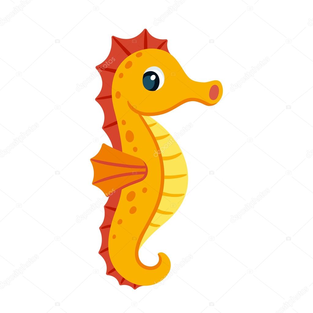 Cute Seahorse Drawing