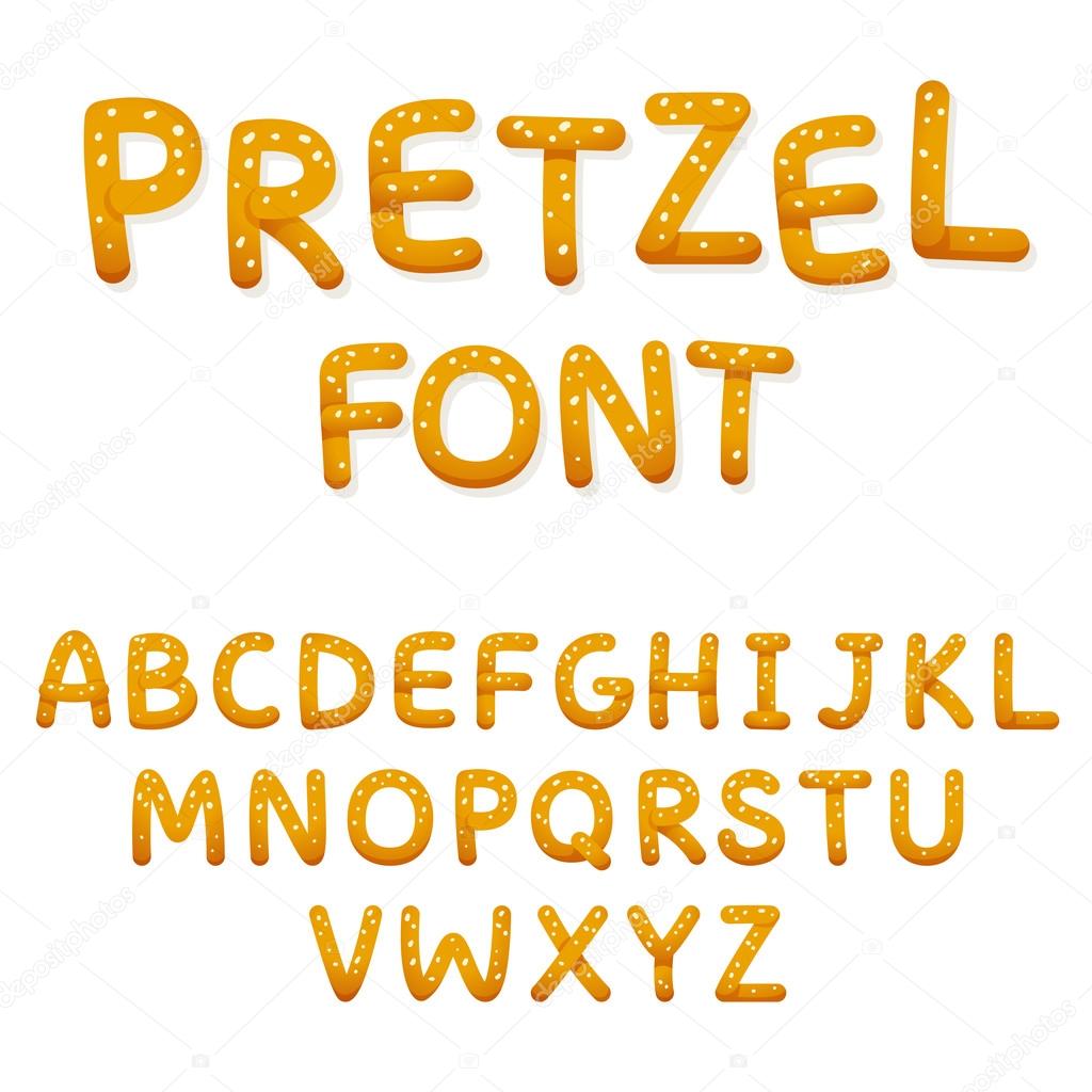 Pretzel alphabet letters Stock Vector Image by ©Sudowoodo #123858596