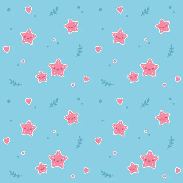 Vintage seamless kawaii Vector Art Stock Images | Depositphotos