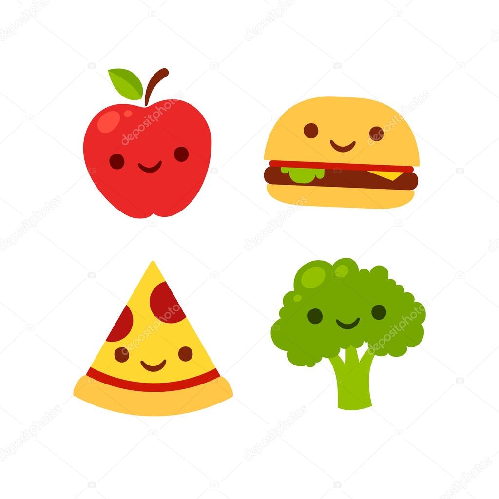 Cute smiling food — Stock Vector © Sudowoodo #84048606