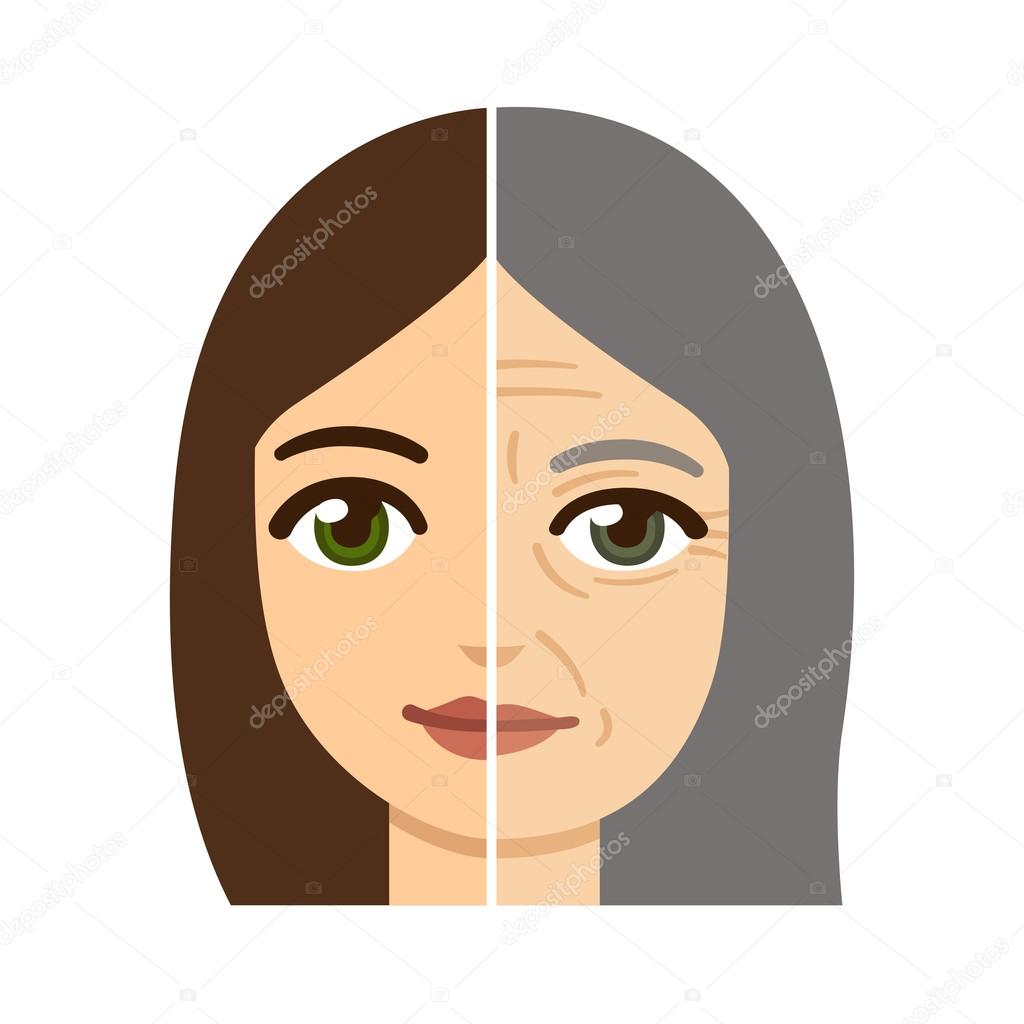 Woman Aging Illustration Stock Vector Image By ©sudowoodo 98624750