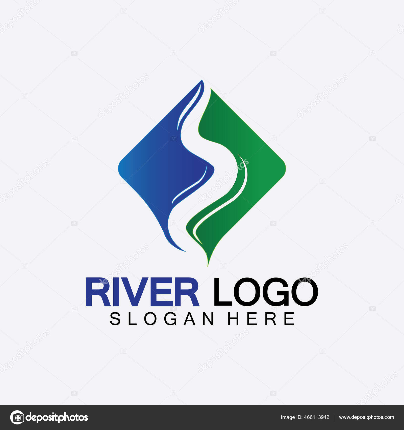 River Logo Vector Icon Illustration Design Template Stock Vector Image ...