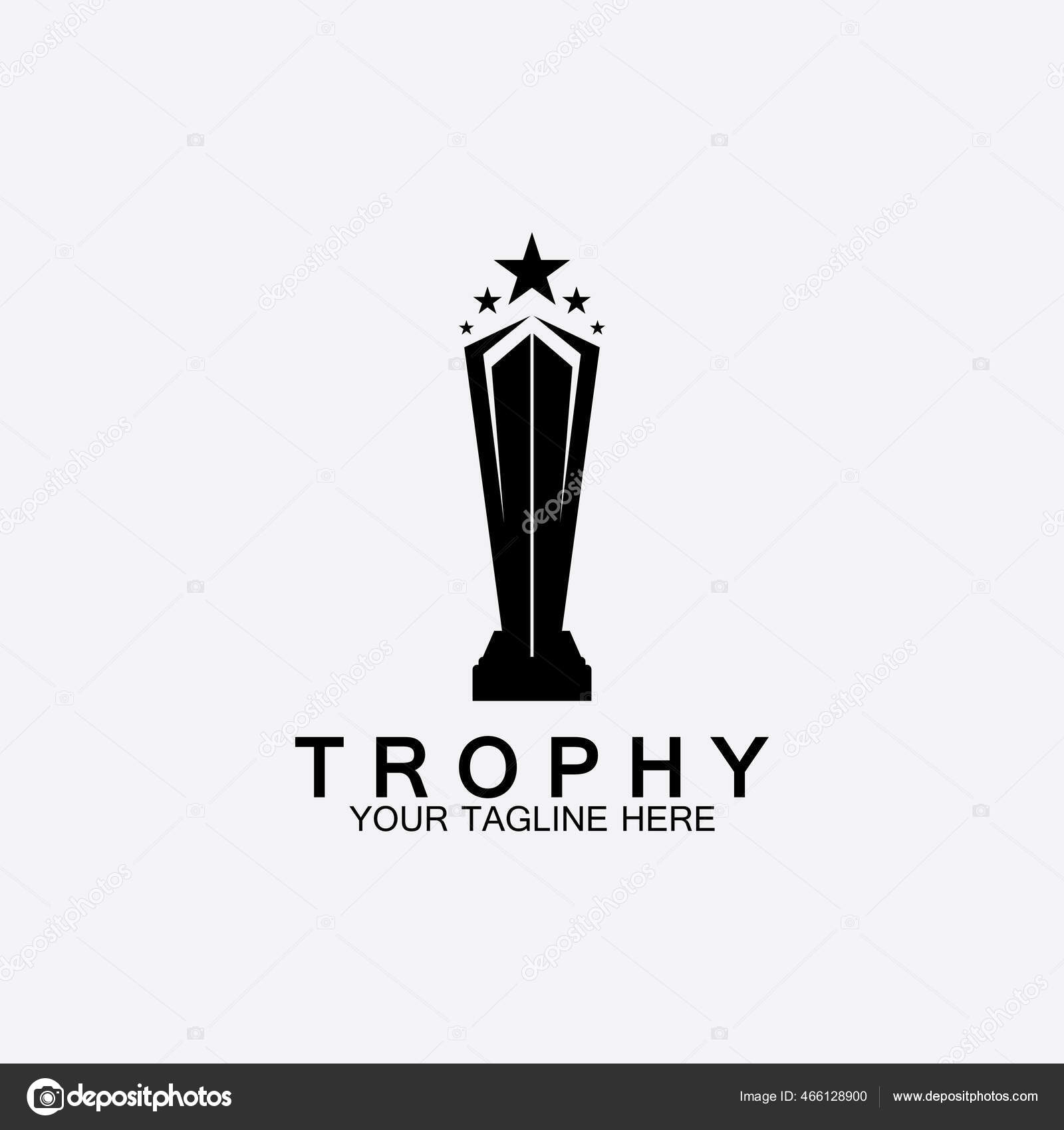 Logo Trophy Vector Logo Icon Champions Logo Piala Untuk Pemenang Vektor ...