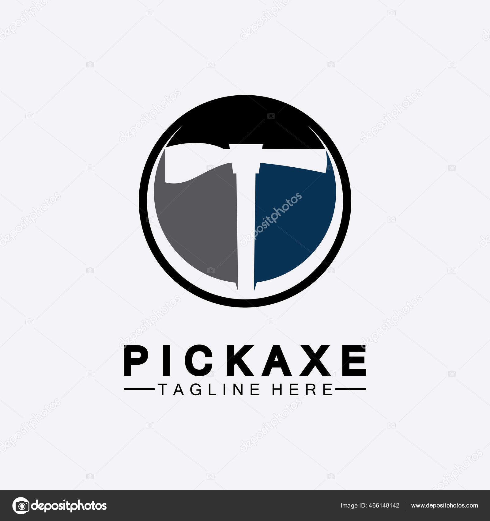 Pickaxe Logo Vector Icon Symbol Illustration Design Template Mining ...