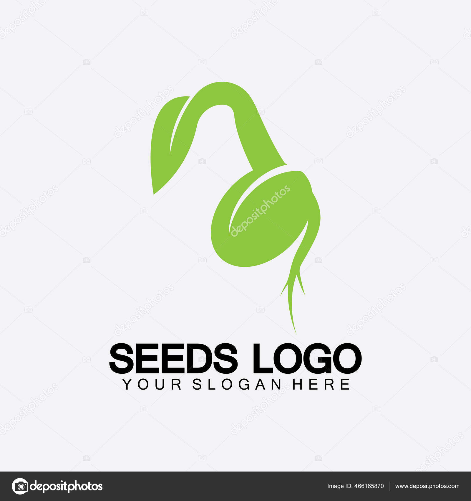 Planta Sementes Logo Concept Template Vector Growing Semente Logo Seed ...