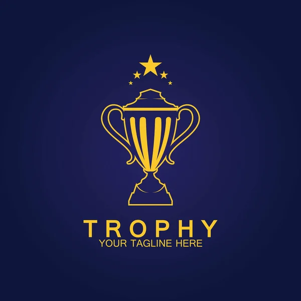Logo Trophy Vector Logo Icon Champions Logo Piala Untuk Pemenang Vektor ...