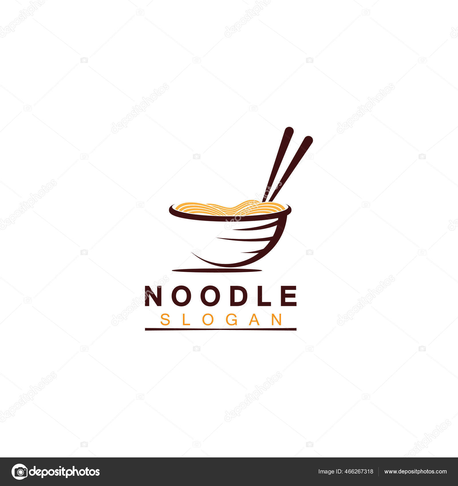 Noodle Logo Vector Icon Llustration Design Template Suitable Any ...