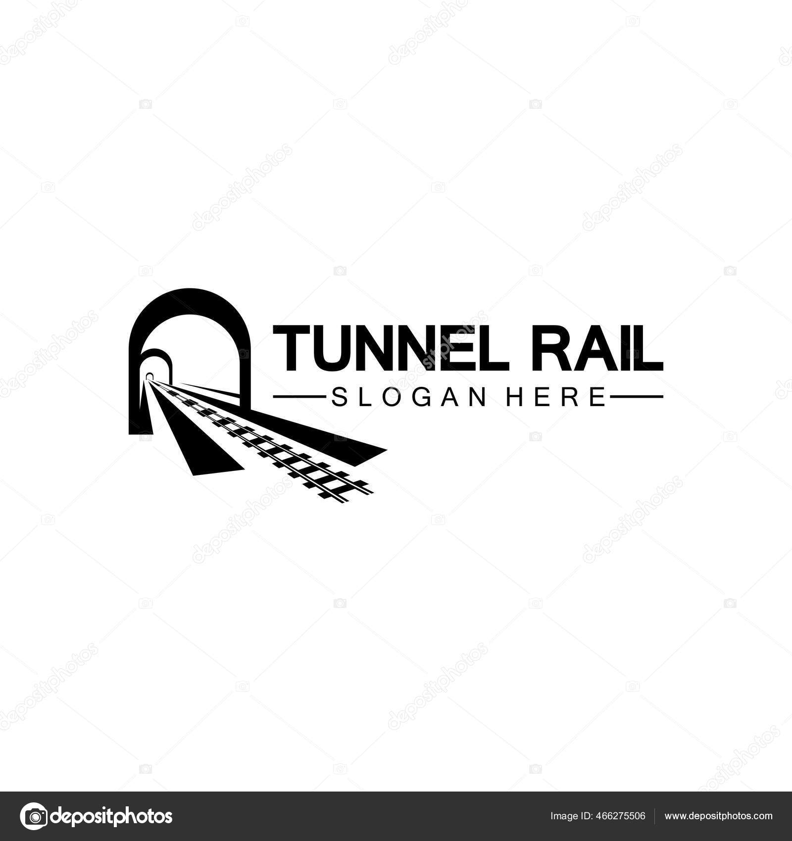 Rail Tunnel Logo Icon Vector Design Template Stock Vector Image by ...