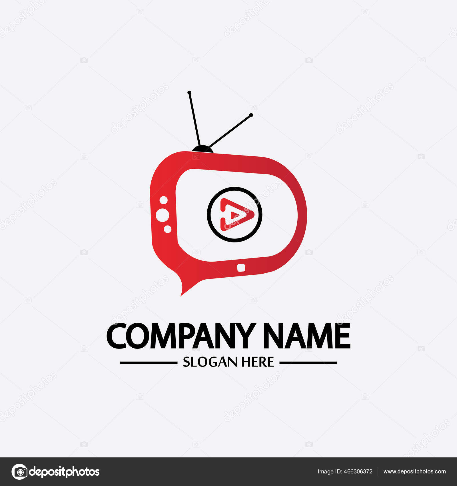 Logo Design Media Technology Symbol Television Television Media Play ...