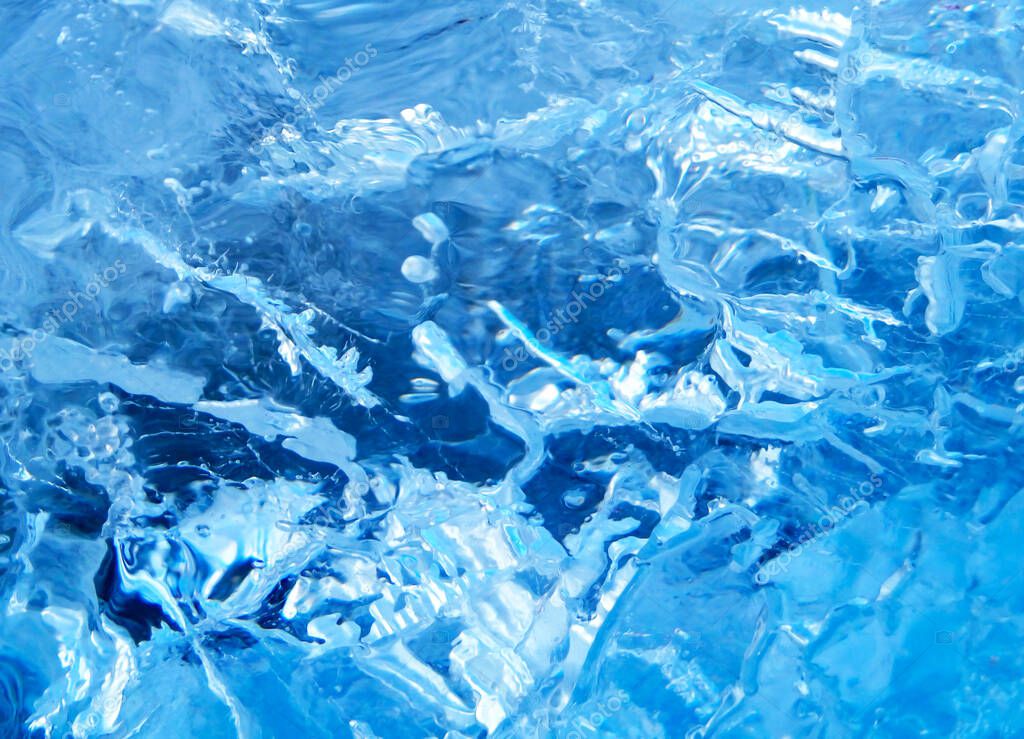 Textura de hielo borrosa y colorida. Hielo azul, fondo de hielo ártico ...