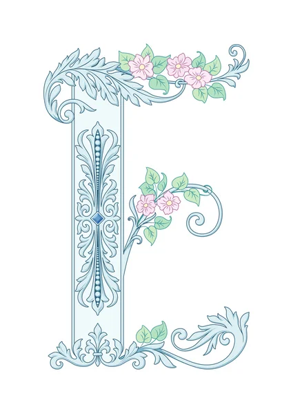 Decorative capital letter F — Stock Vector © Jull76 #75589857