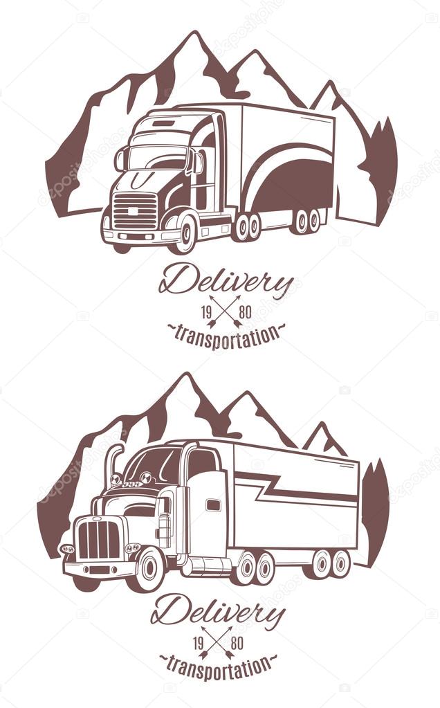 Heavy truck logo Stock Vector by ©nesalomeya 97495304