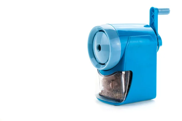 Blue Sharpener Pencil Isolated White Background — Stock Photo © oumjeab ...