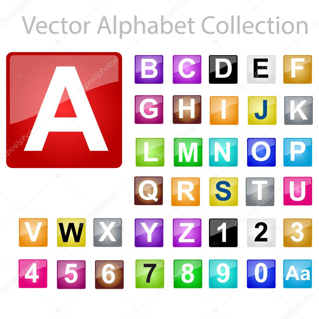 Colección del alfabeto vectorial Vector de stock por ©LuckyTD 110117276