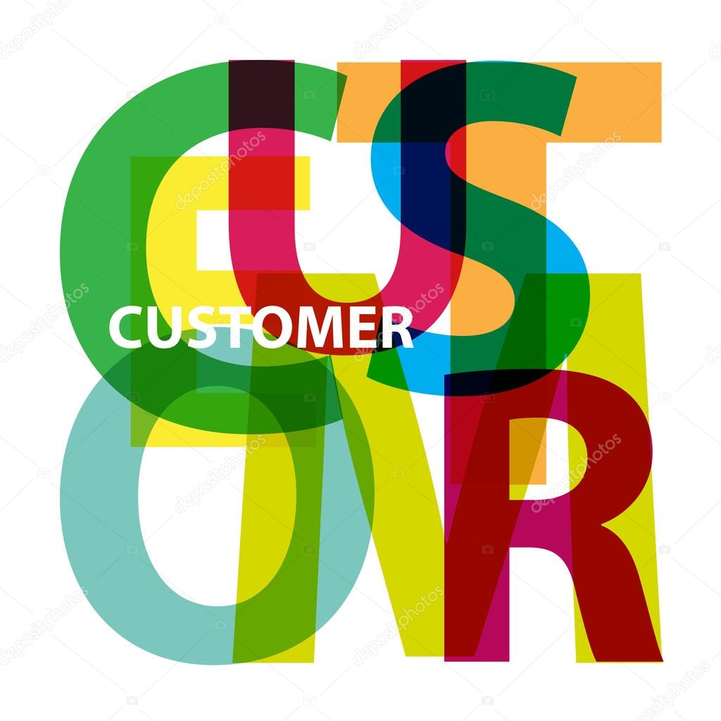 Vector customer. Broken text Stock Vector Image by ©LuckyTD #84976782