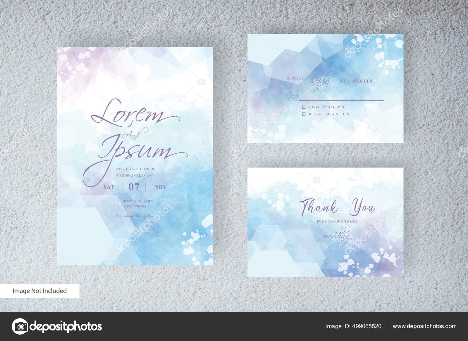 Colorful Watercolor Wedding Invitation Splash Abstract Dynamic Fluid ...