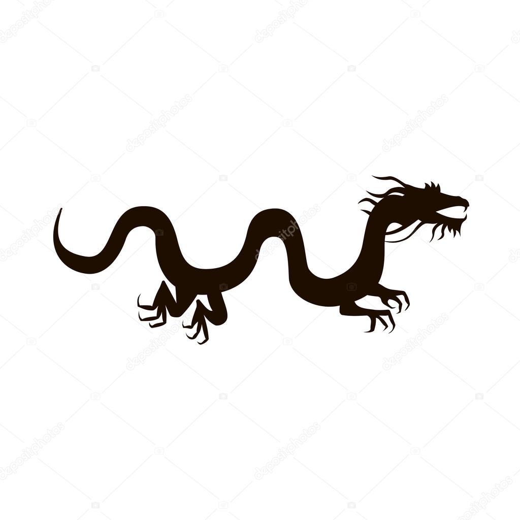 Chinese Dragon Silhouette