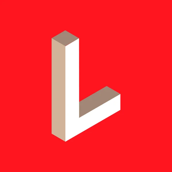 L letter in isometric 3d style with shadow — Stock Vector © ylivdesign ...